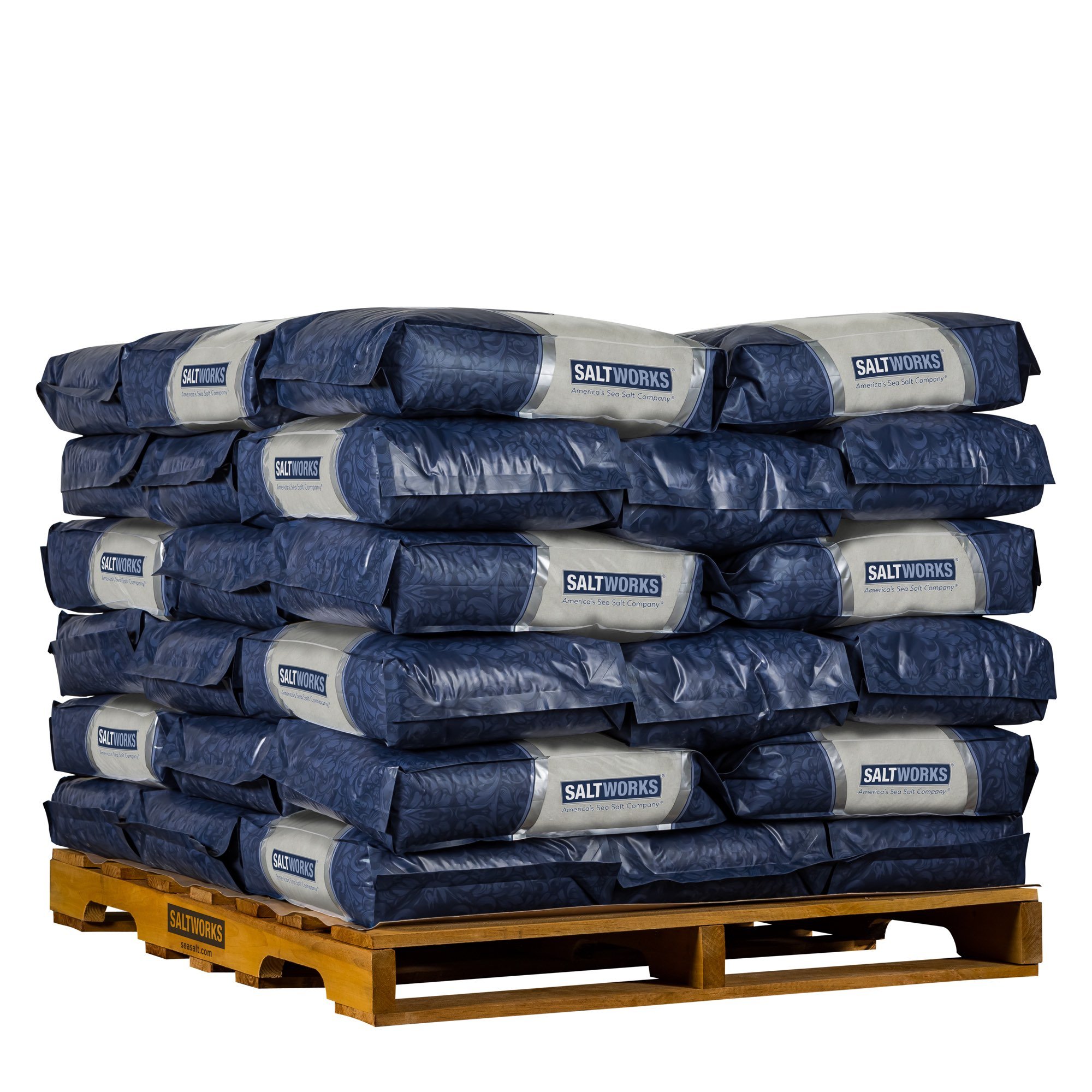 Flor Blanca Crystal Sea Salt Bulk - Fine Grain - 2200 lb Pallet ...