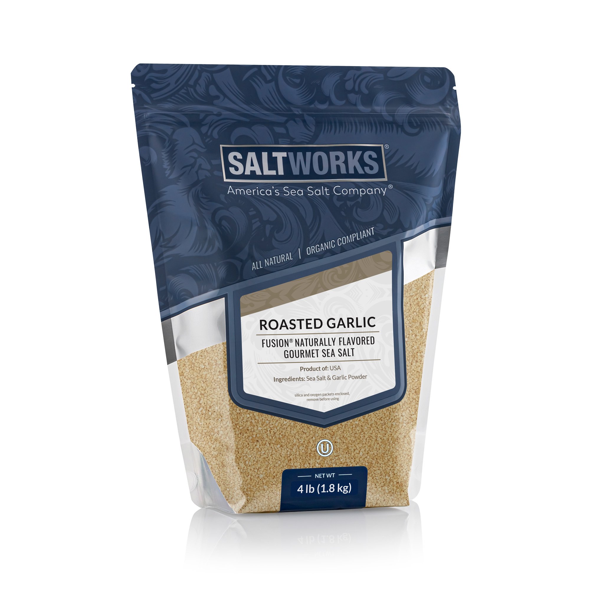 Bulk Roasted Garlic Salt by Fusion® - 4 lb Bag | SaltWorks®