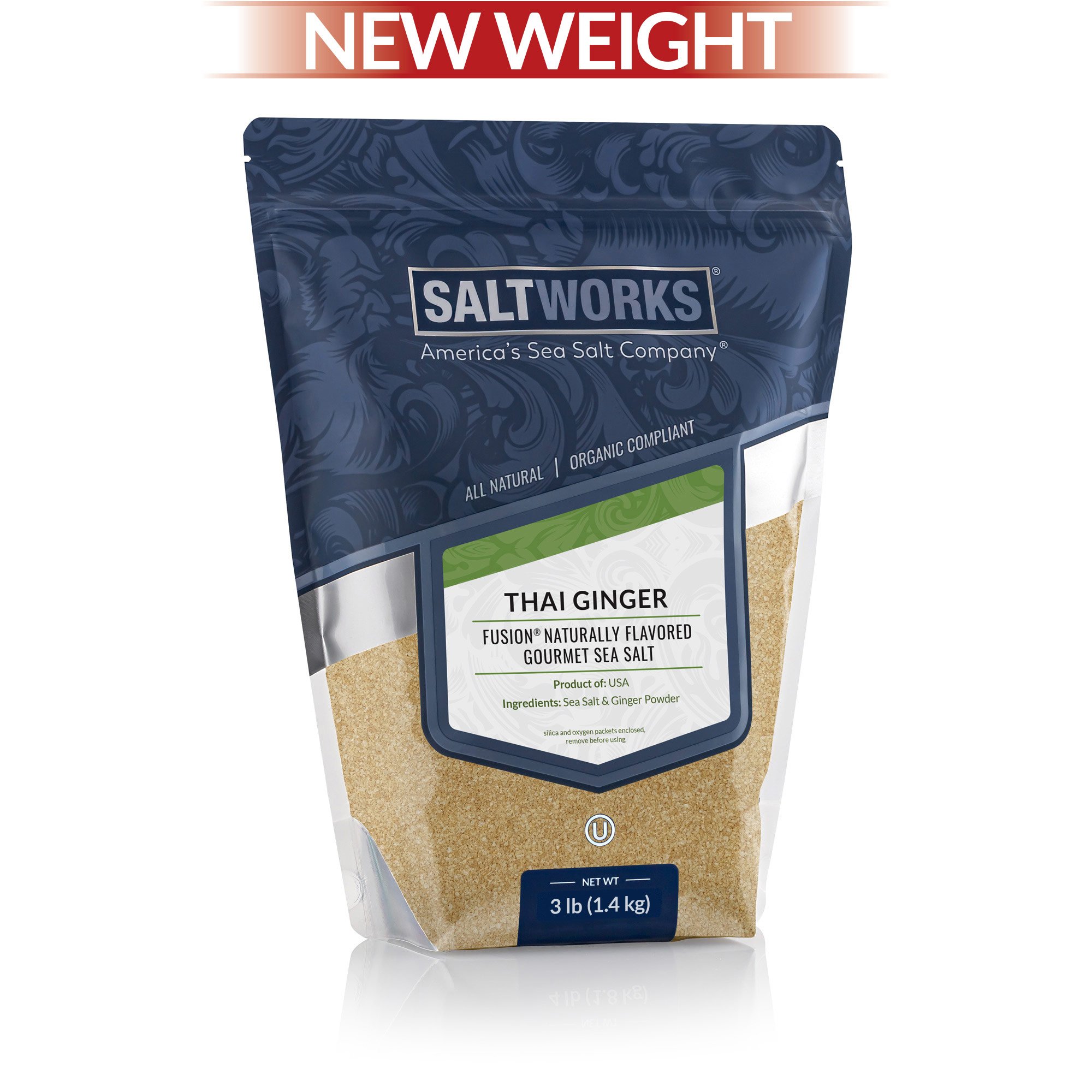 Bulk Thai Ginger Salt by Fusion® - 3 lb Bag | SaltWorks®