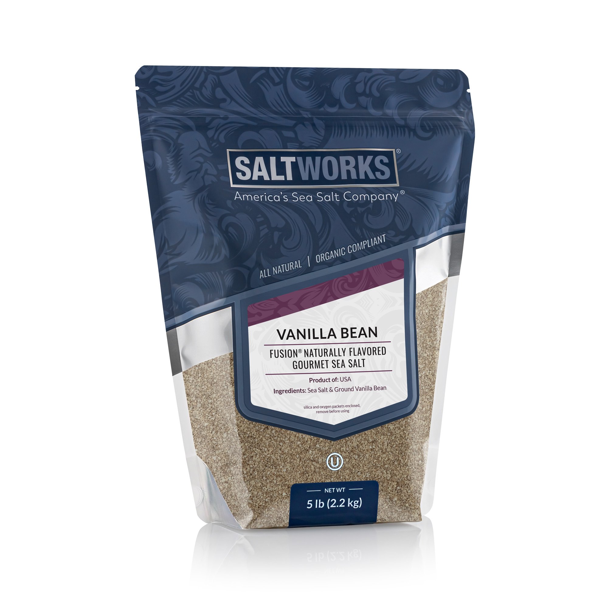 Bulk Vanilla Bean Salt by Fusion® - 5 lb Bag | SaltWorks®