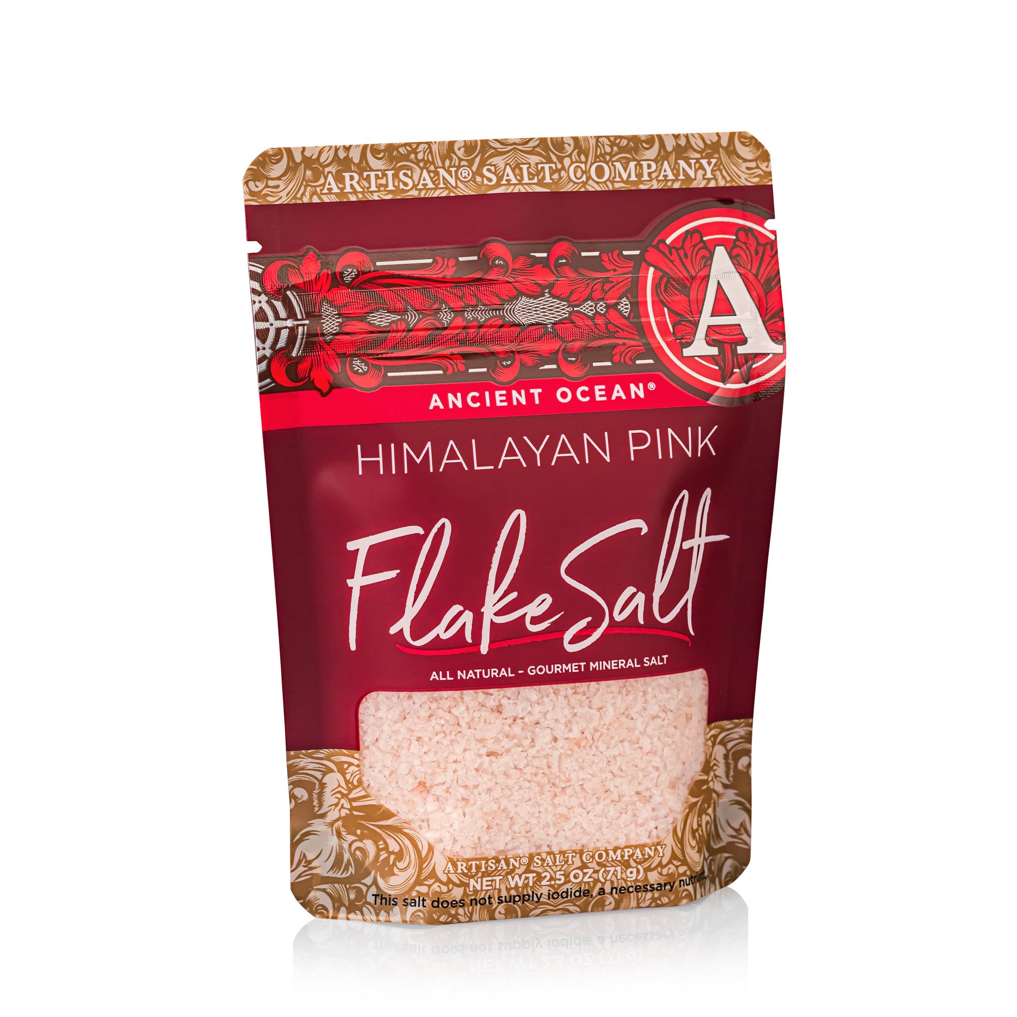 Ancient Ocean® Himalayan Flake Salt - 2.5 oz Zip Top Pouch | SaltWorks®