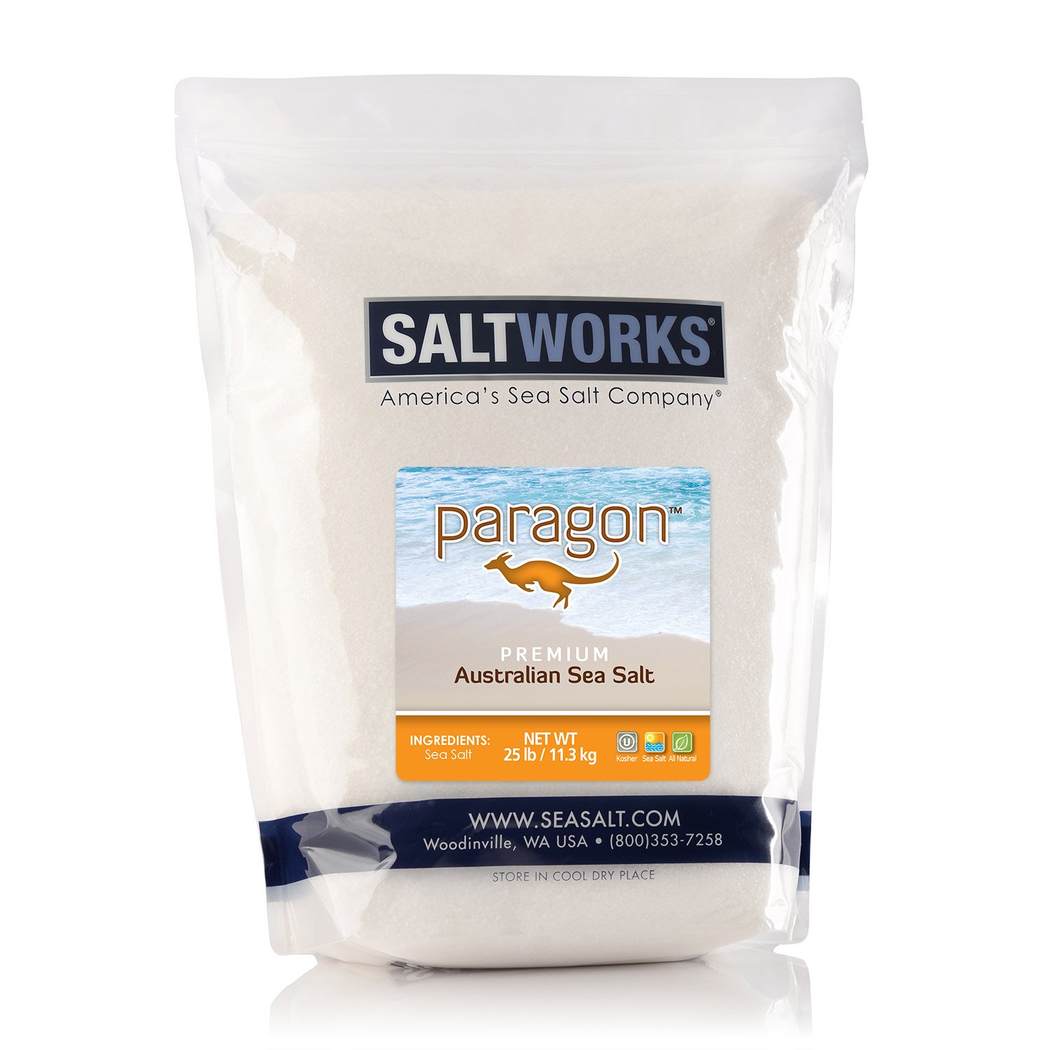 Paragon® Australian Sea Salt Bulk (Fine Grain) - 25 lb Bag | SaltWorks®