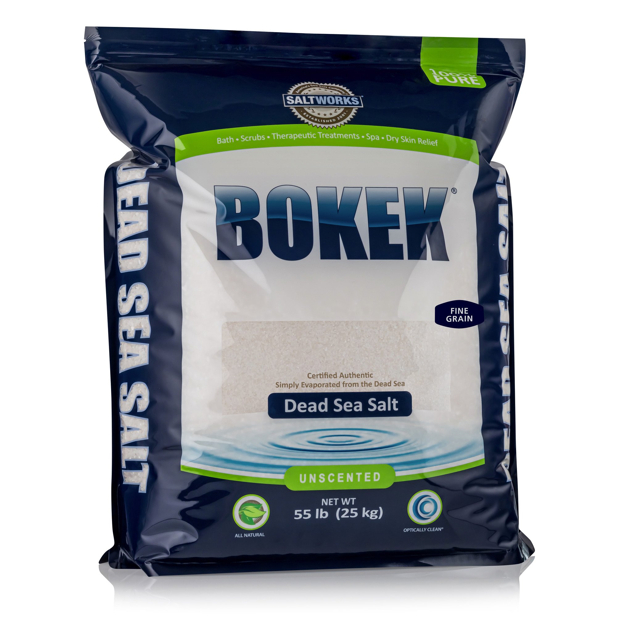 Bokek® Dead Sea Bath Salt Bulk (Fine Grain) - 55 lb Bag | SaltWorks®