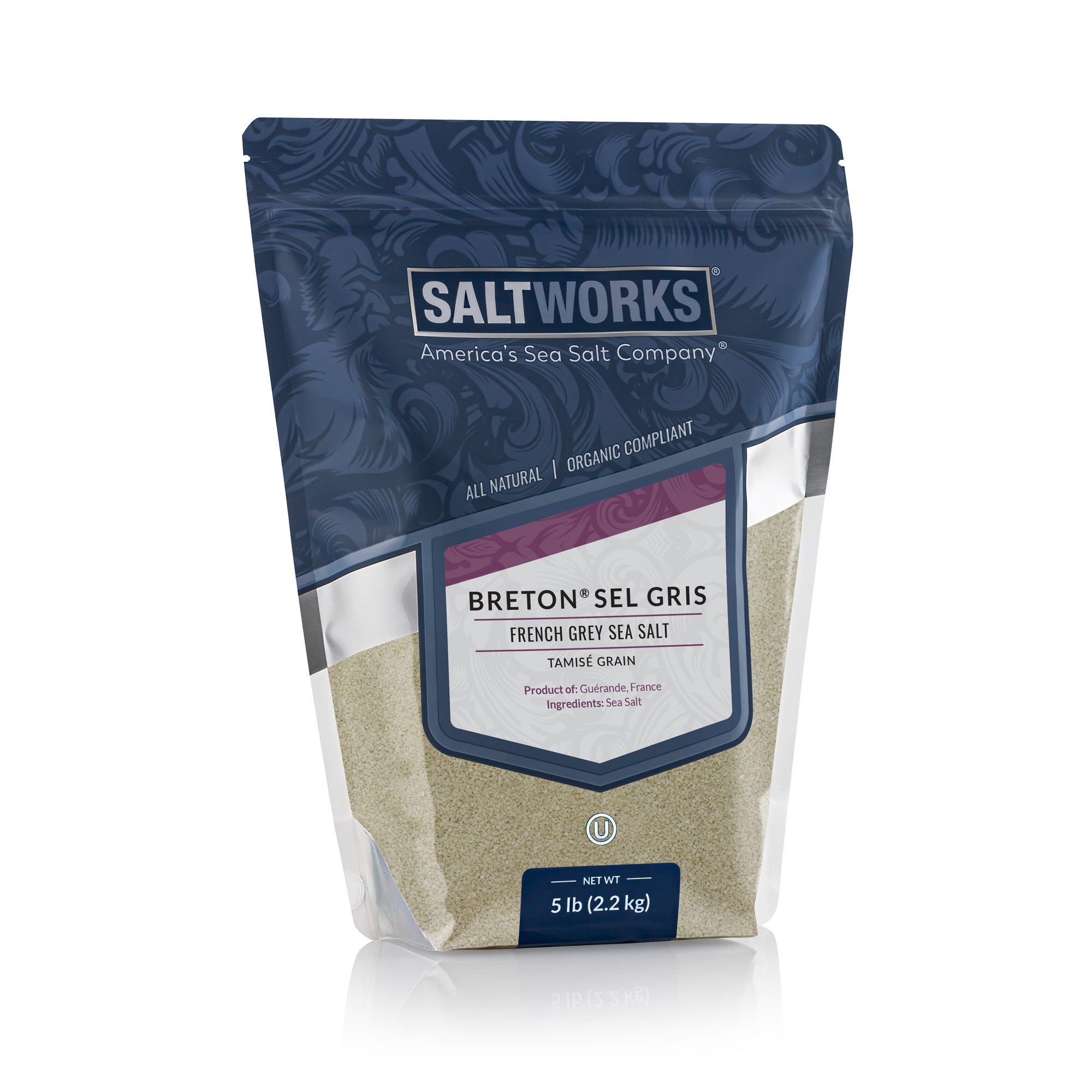 Sel Gris French Grey Sea Salt Bulk (Tamise Grain) - 5 lb Bag | SaltWorks®