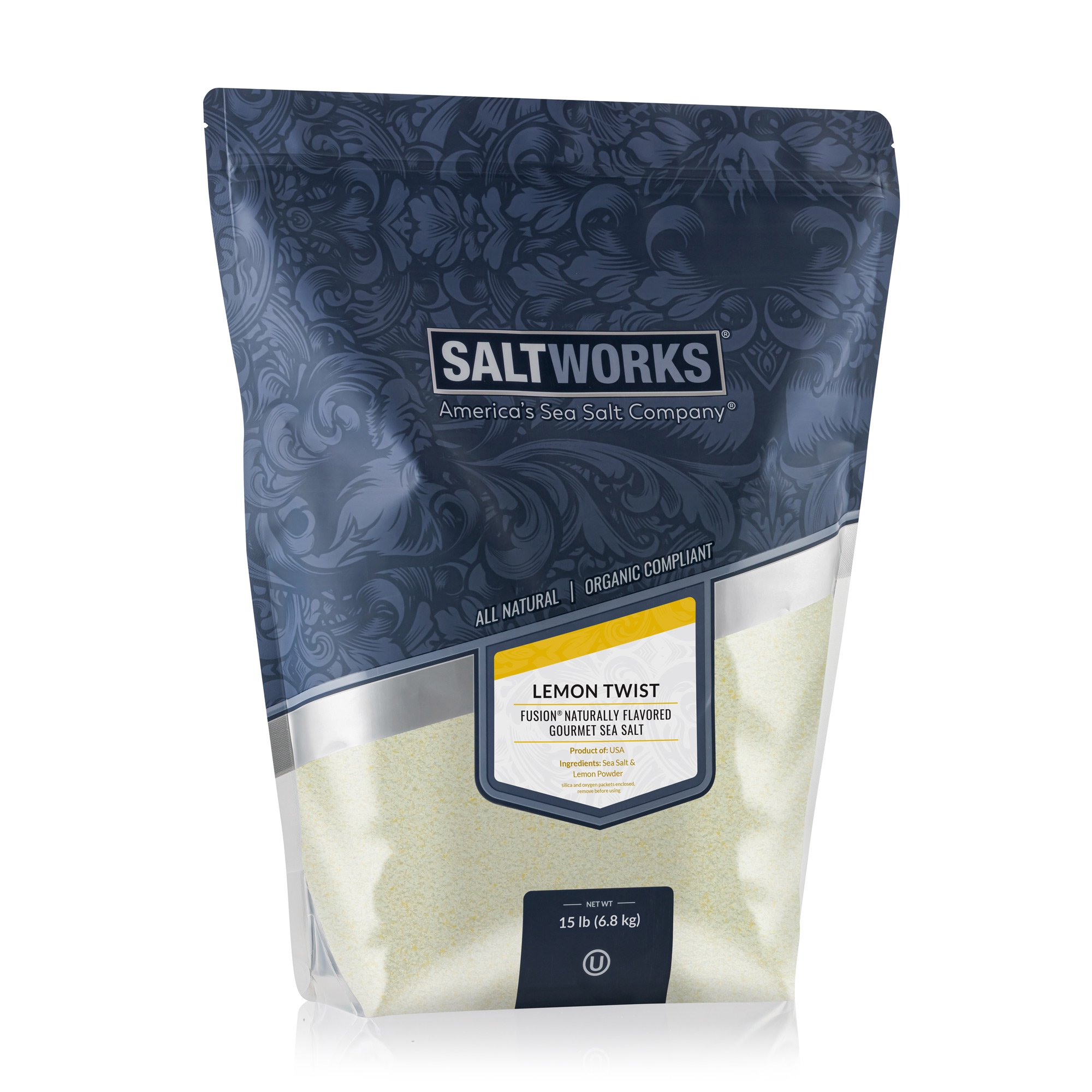 Bulk Lemon Salt by Fusion® - 15 lb Bag | SaltWorks®